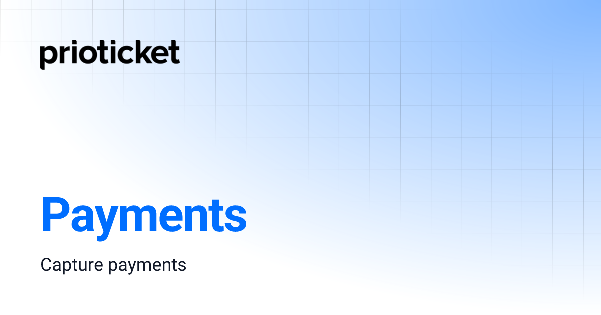 Payments | Prioticket API Docs