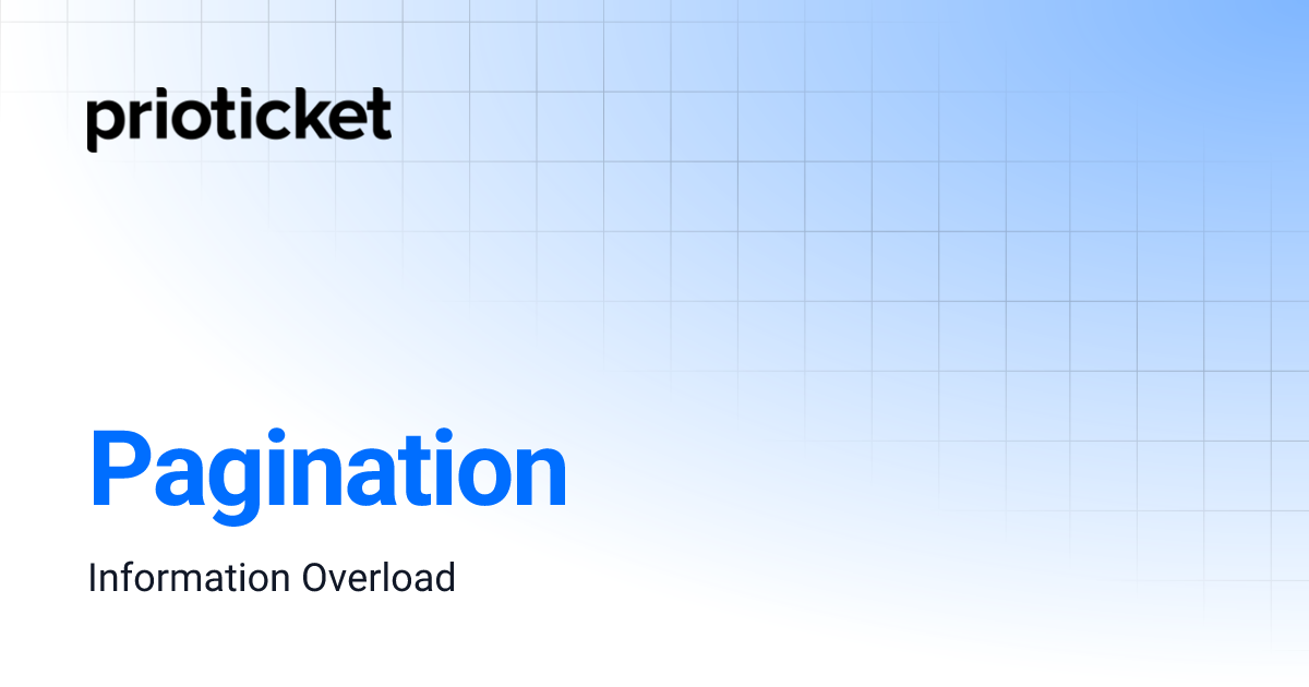 Pagination | Prioticket API Docs