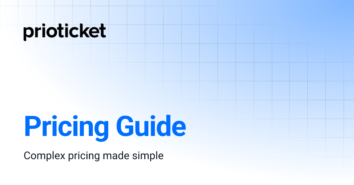 Pricing Guide | Prioticket API Docs