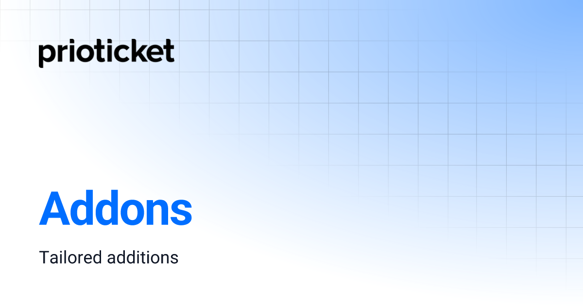 Addons | Prioticket API Docs