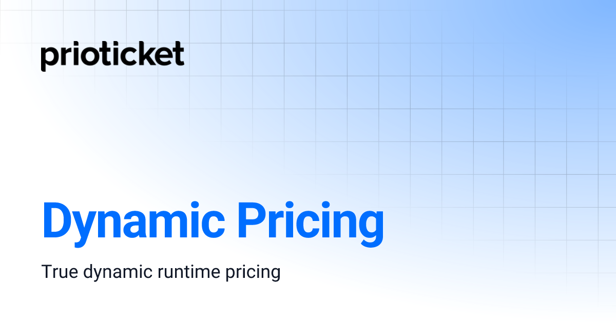 Dynamic Pricing | Prioticket API Docs